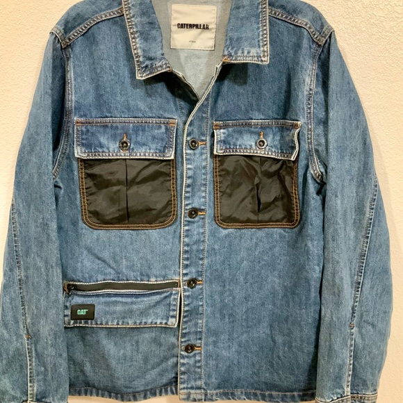 Caterpillar | Jackets & Coats | Caterpillar Mens Blue Denim Utility ...